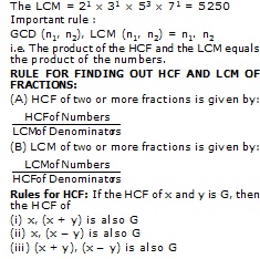 CLASS 9TH MENTAL ABILITY CHAPTER LCM & HCF